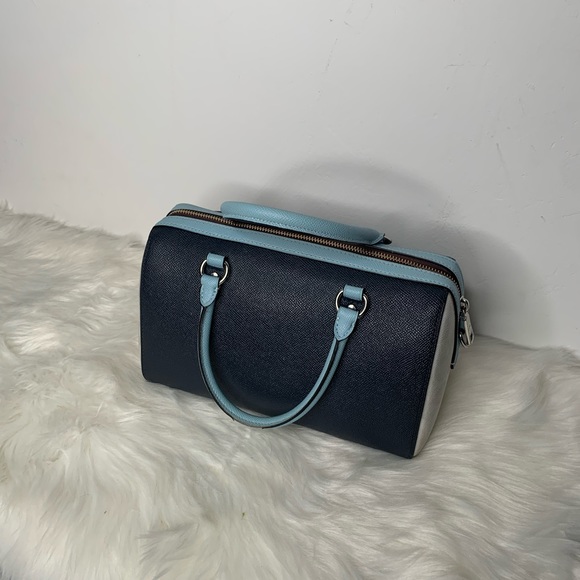 Coach | Bags | Coach Dark Blue And Sky Blue Satchel | Poshmark